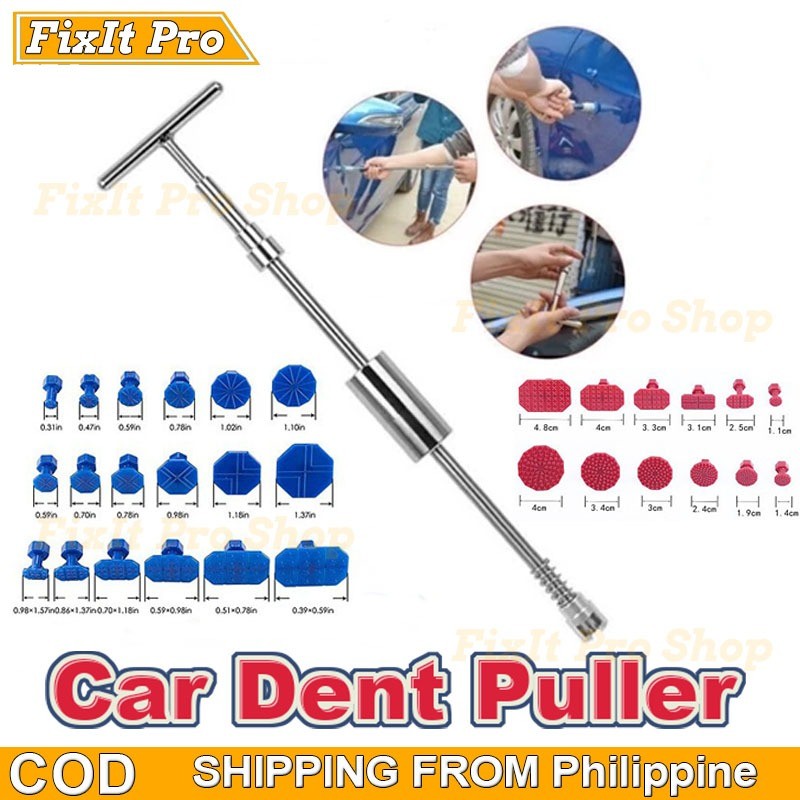 Glue Puller Tabs + T-bar Pulling Car Dent Puller Repair Tool Car Body ...