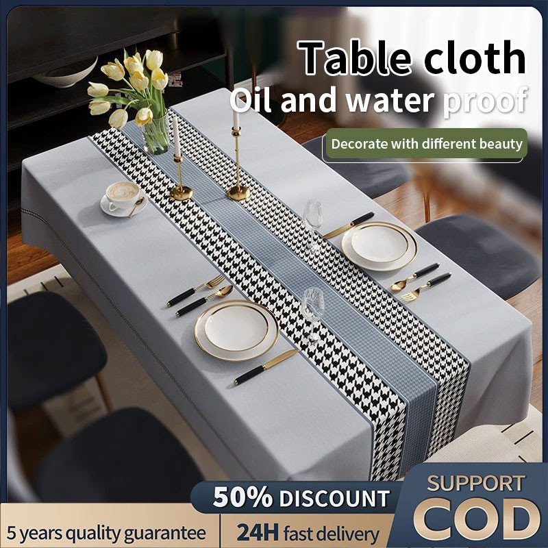 【COD】Pvc Table Cloth Cover Table Mantle Waterproof Oilproof Decorative ...