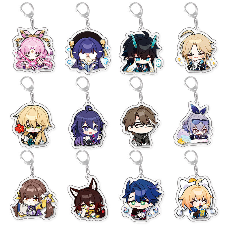 Collapse Star Railway Anime Merchandise Keychain White Dew March Seven ...
