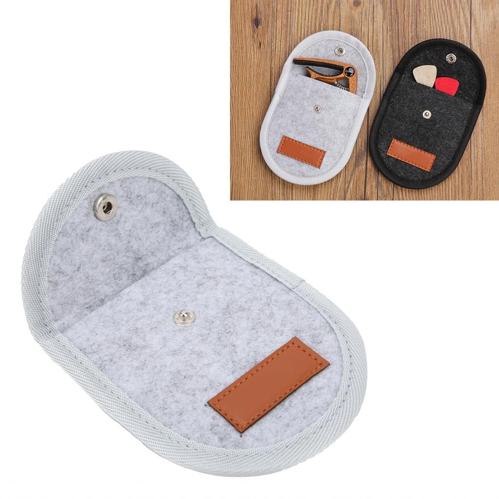 Guitar Pick Bag Wool Felt Portable Durable Plectrum Case for Storage ...
