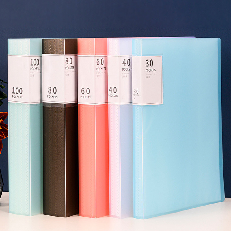A4 Multilayer 20/30/60/100 Pockets Clear Folder Document Certificate ...