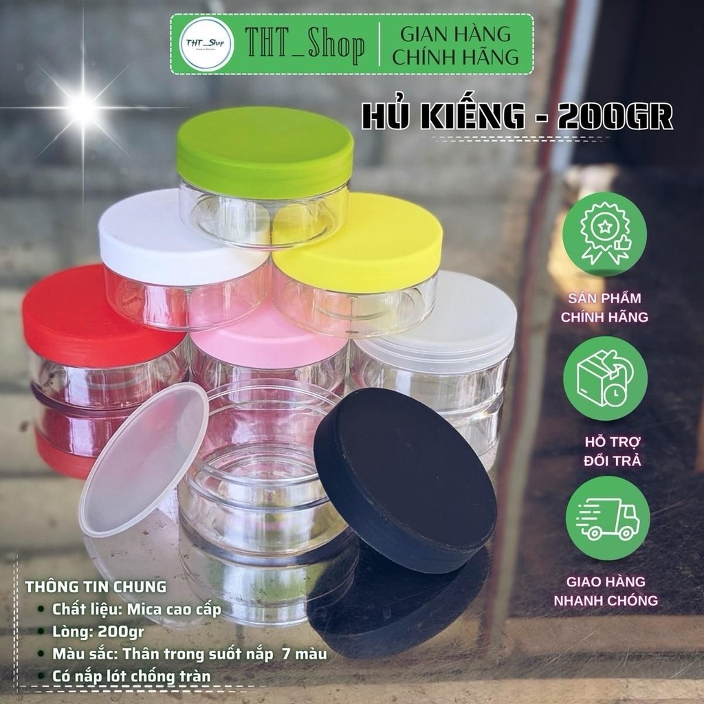 [Combo of 20] Glass Jar with Lid in 7 Colors - Capacity 200gr - With ...