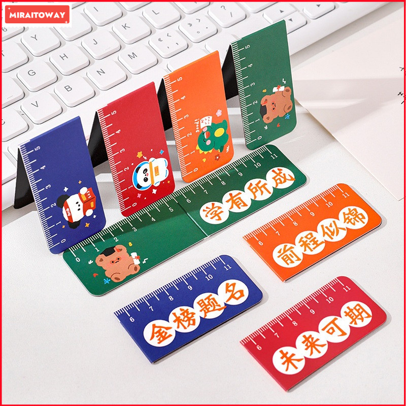 【⚡MT】Cartoon Magnetic Bookmark Ruler Inspirational Text Ruler Student ...