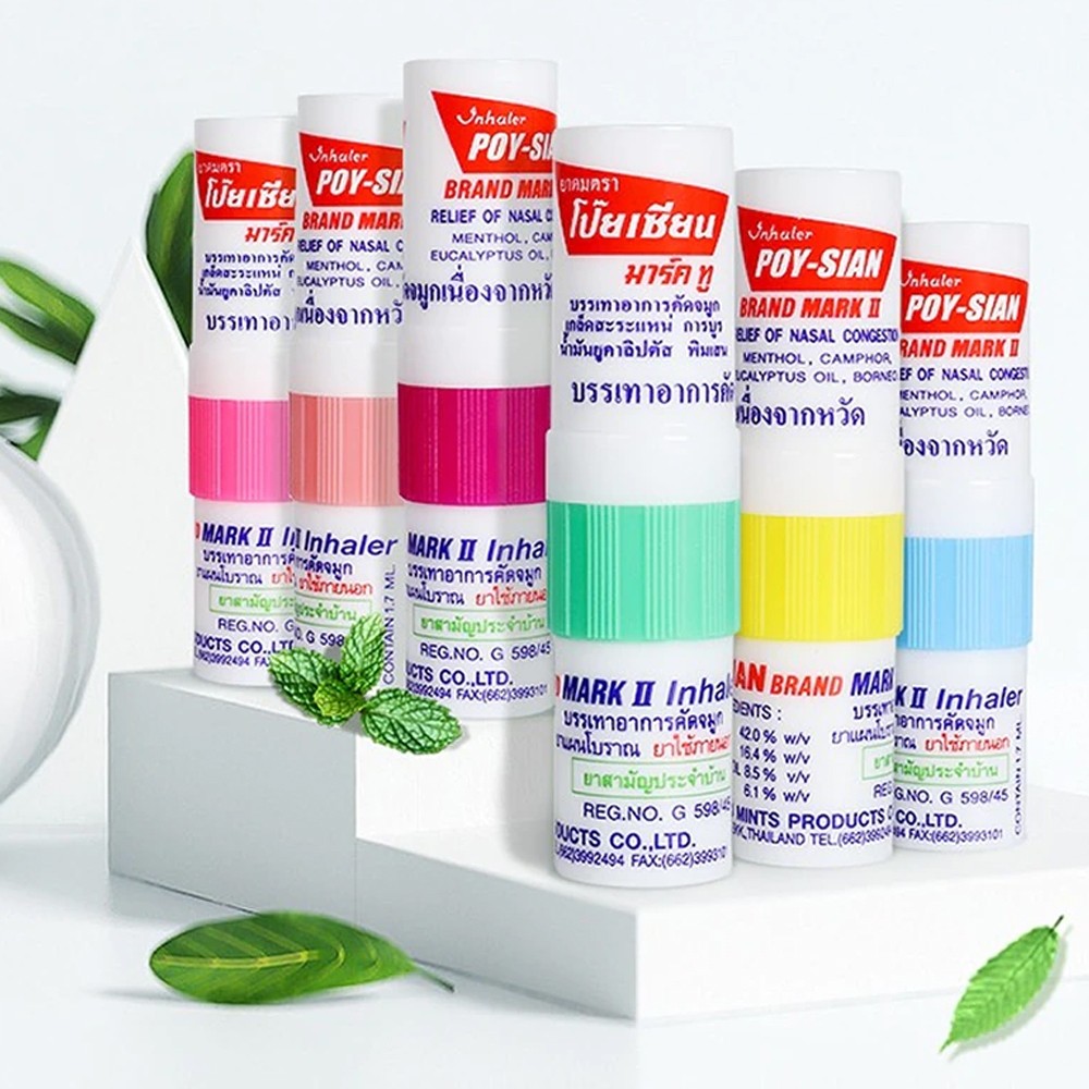 1pc POY SIAN 2in1 Inhaler and Liniment Mark 2 Thailand Nasal Inhaler ...