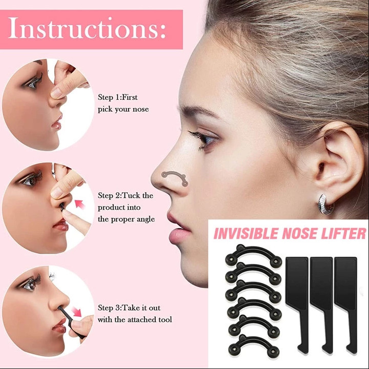 Nose Shaper Lifter Clip Nose Up Lifting Soft Silicone Rhinoplasty Nose ...