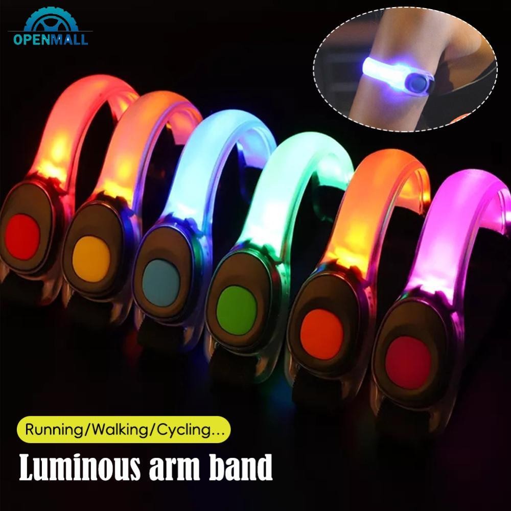 OPENMALL Adjustable LED Light Up Armband Wearable Running Arm Belt Glow ...