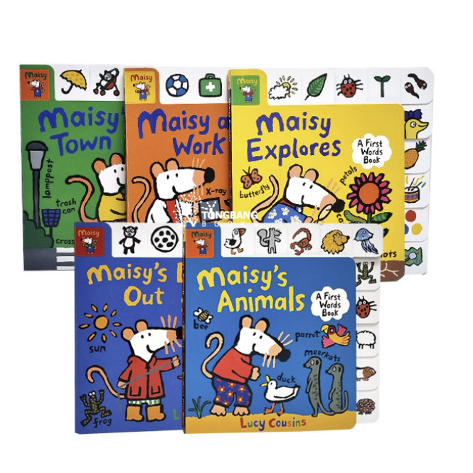 Maisy: First Words Book Picture Tab Board Book Set of 5 (boardbook,no ...