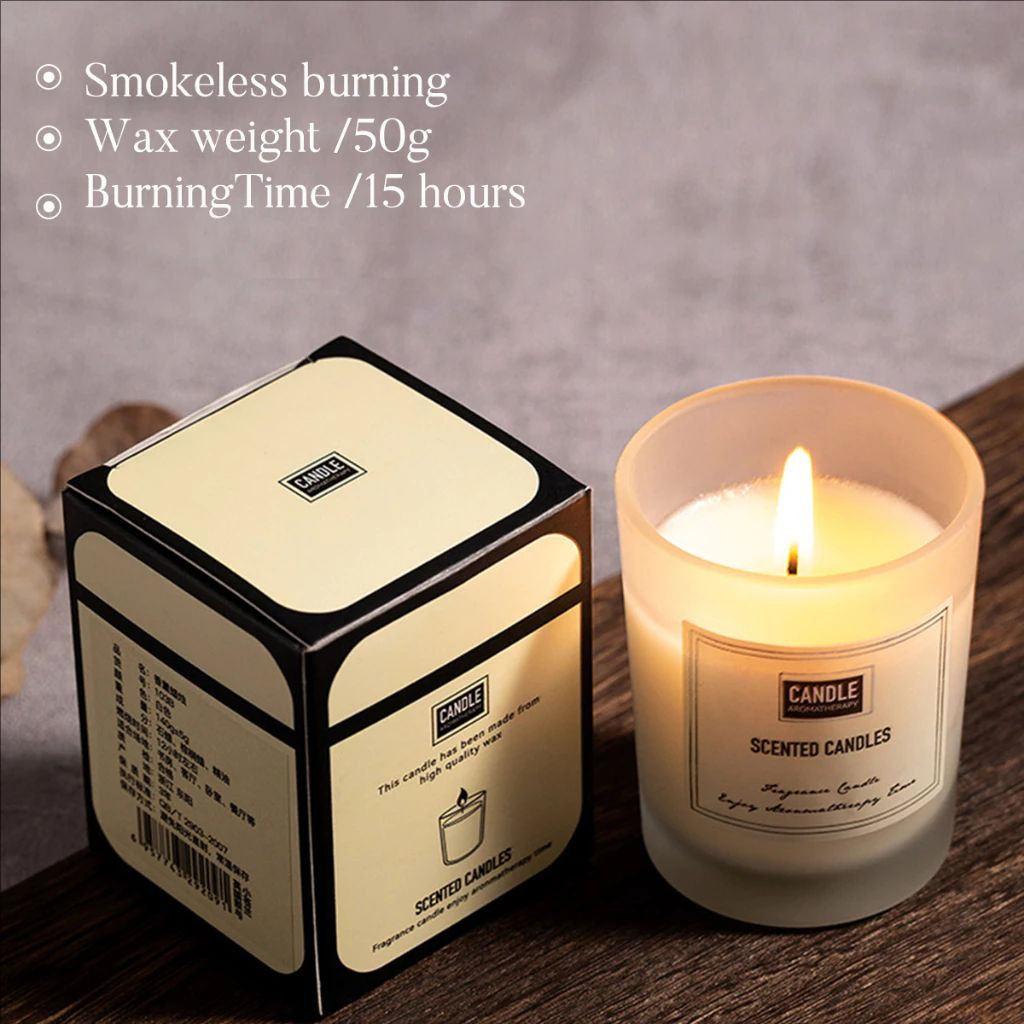 50g Smokeless Scented Candle soy candle home Fragrance Aromatherapy Candle Home Decor Gift ...