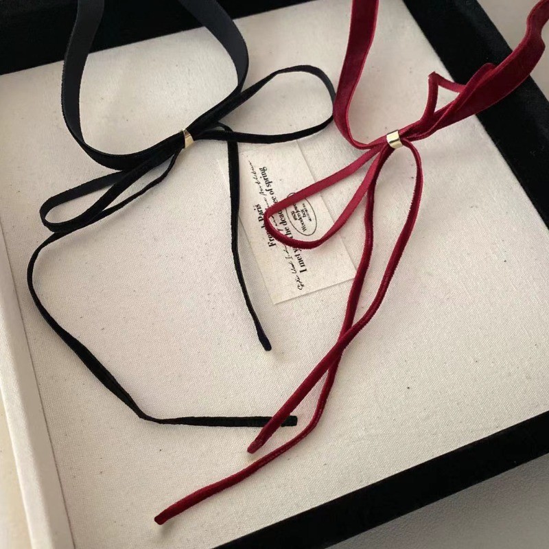 Velvet Bow Necklace Women Vintage Pure Lust Versatile Choker Fashion ...