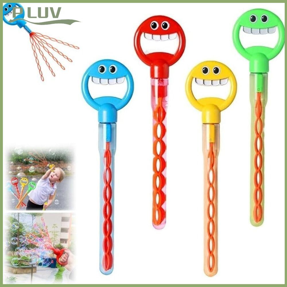 PLUVII 32 Hole Smiling Face Bubble Stick, Outdoors Activity Birthday ...