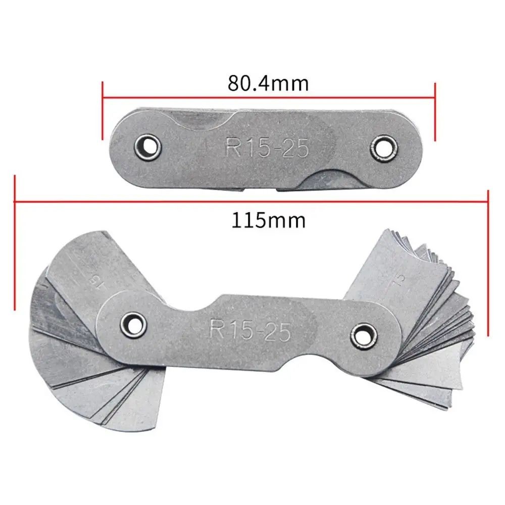 Stainless Steel Screw Pitch Gauge 16Pcs/set Sample Radius Center Gauge ...