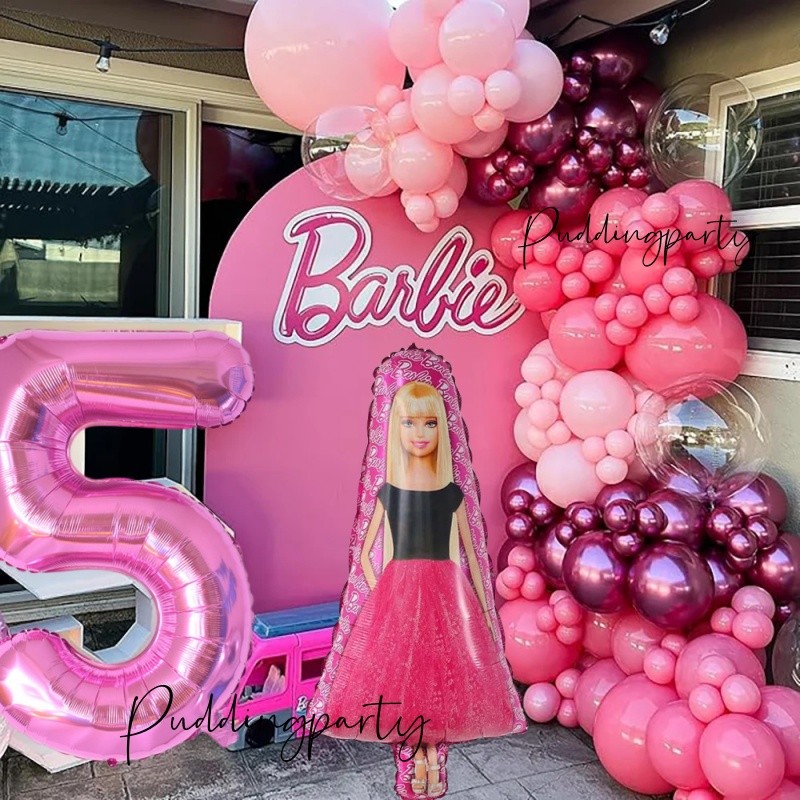 Barbie Balloon Arch Kit Pink Lollipop Set Girl Princess Birthday Party ...