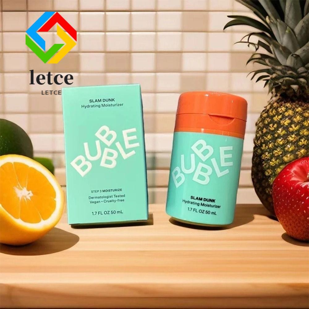 LETCE Bubble Moisturizing Face Cream, 50ml Vitamin E + Facial Cream ...