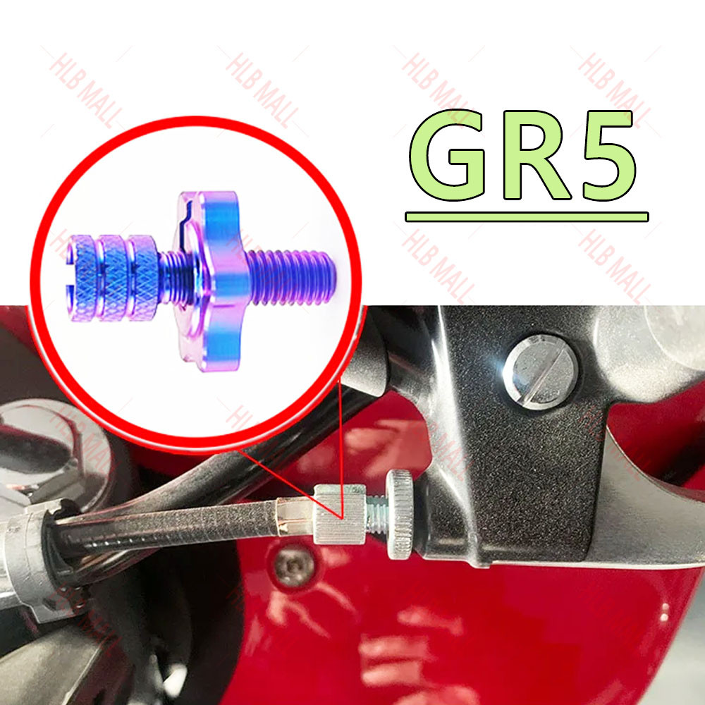 GR5 TC4 Titanium Universal Clutch Brake Cable Wire Adjuster M8*1.25 Screw RCB Benelli Honda ...