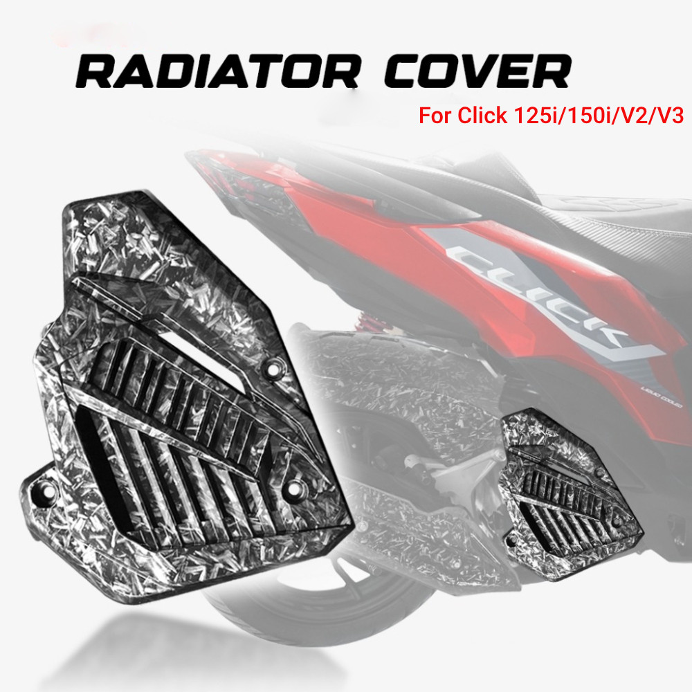 Honda Radiator Cover for Click 125i/150i/V2/V3 Game Changer Matte Black ...
