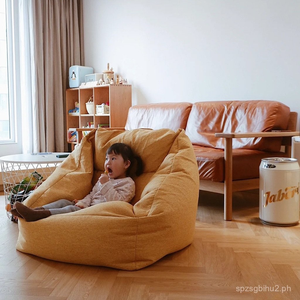 MUJI MUJI Bean Bag Sofa Lazy Recliner Single Chair with Removable Cover ...