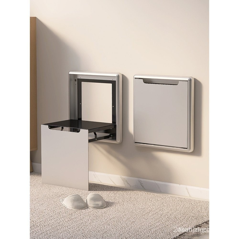 Invisible Wall-Mounted Folding Shoe Changing Chair | Shopee Philippines