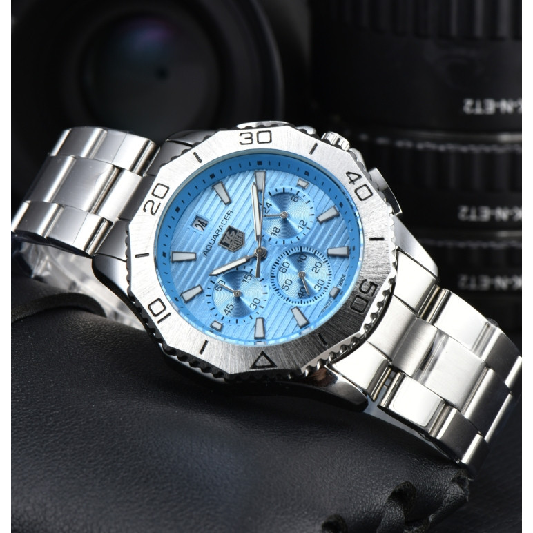 Tag Men's Watch Three-Eye Chronograph Quartz Movement Stainless Steel ...
