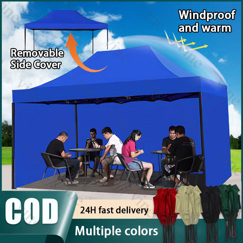 Retractable Tent 3x4.5m Outdoor Canopy Tent with 3 Side Cover ...
