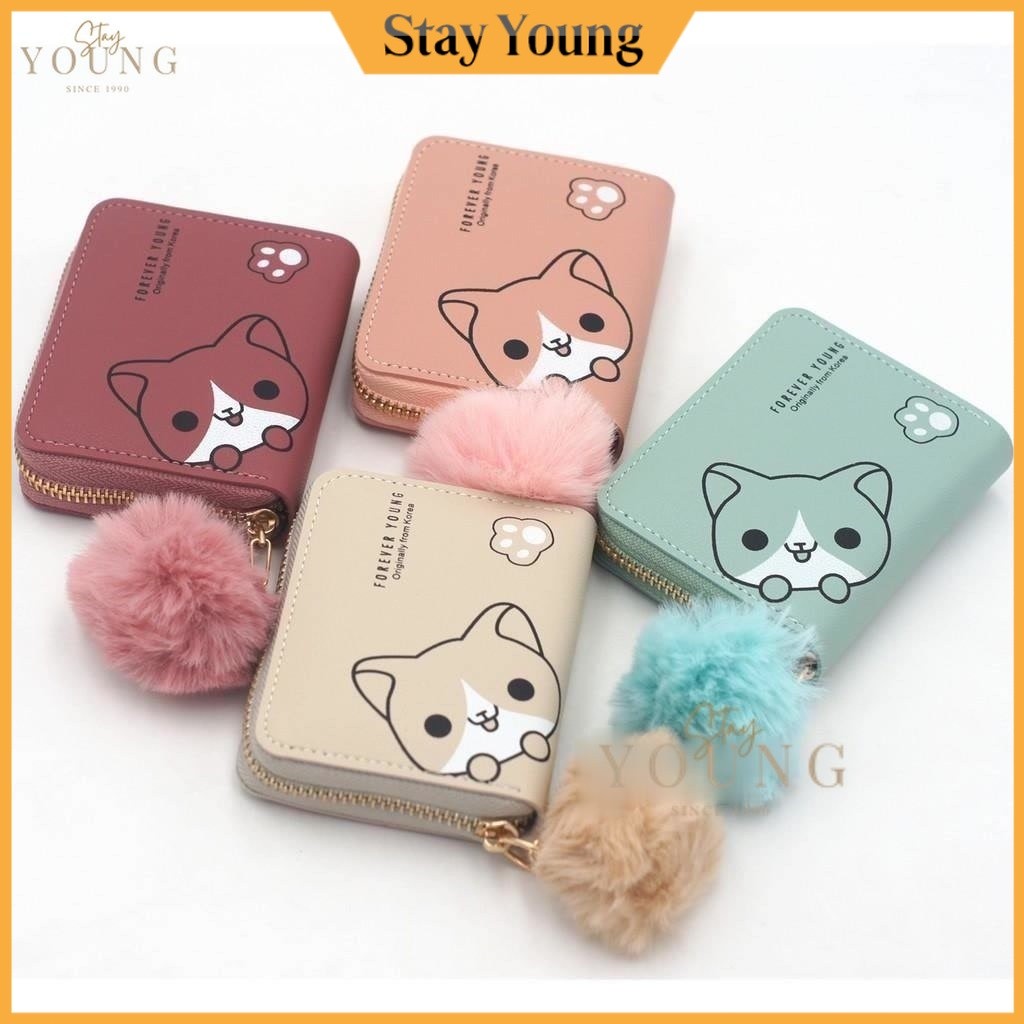 SY #6113 New coin wallet short zipper card bag student girl cartoon ...