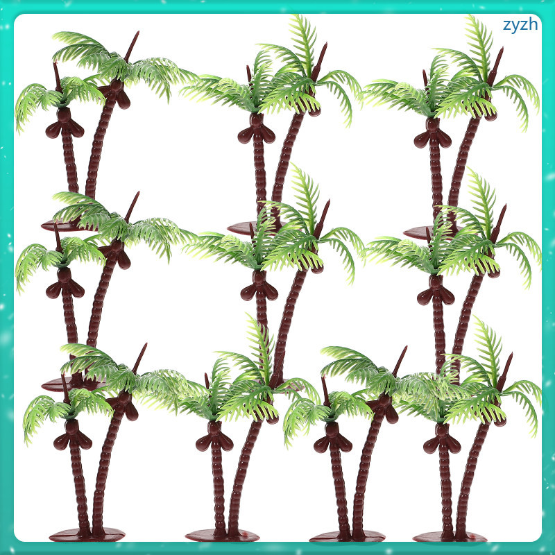 Landscape Coconut Tree Model Mini Scene Layout Artificial Decor Plants ...
