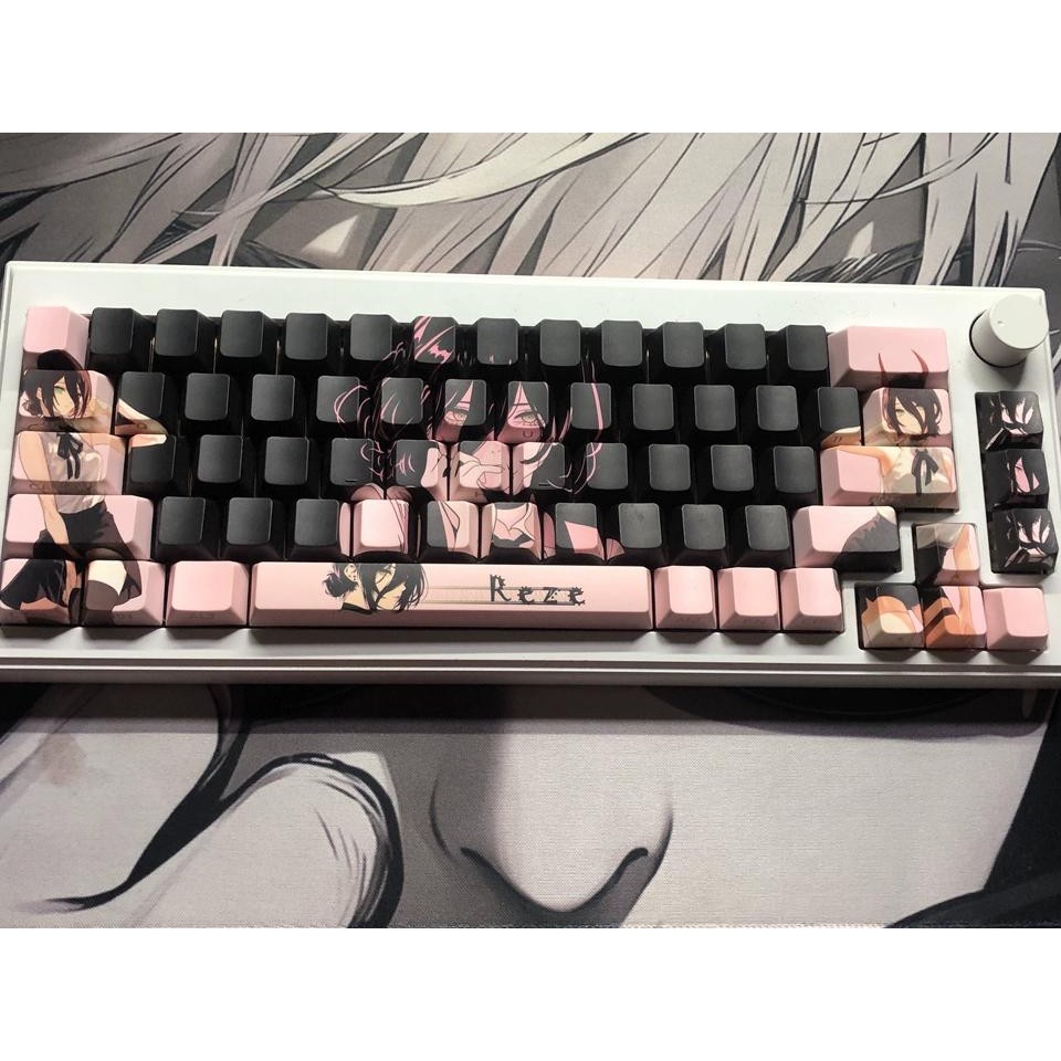Reze Keycap Cherry Profile 70/105/118 Keys PBT Five-sided Dye ...