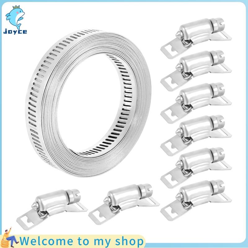 【joyce】304 Stainless Steel Worm Clamp Hose Clamp Strap with Fasteners ...