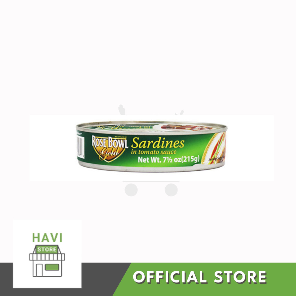 HAVI STORE Rose Bowl Sardines Green GOLD Premium in Tomato Sauce 215G ...