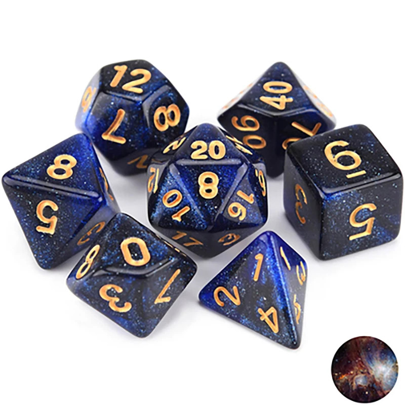 Polyhedral DND Dice Set Nebula Polyhedral Game Dice for RPG Dungeons ...