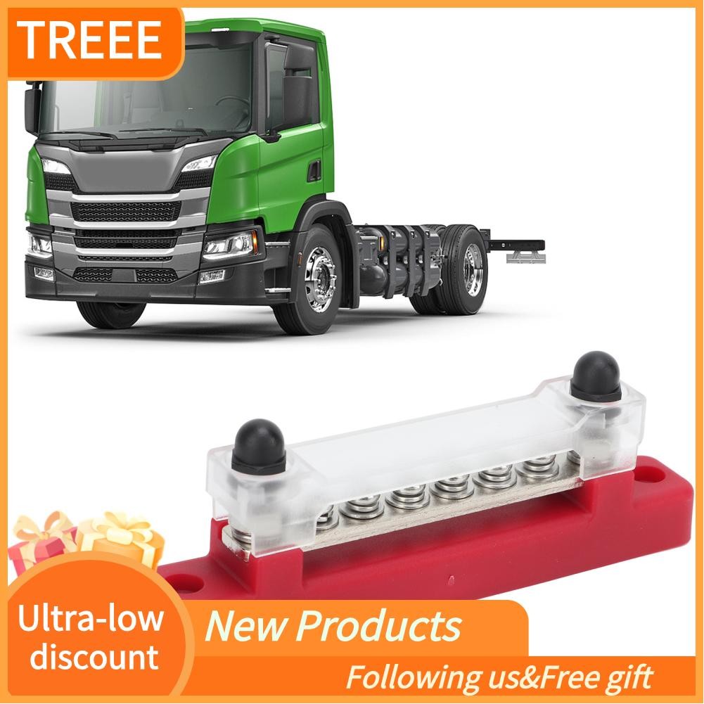 Treee 6 Terminal Bus Bar Nylon Base Power Distribution Block Long ...