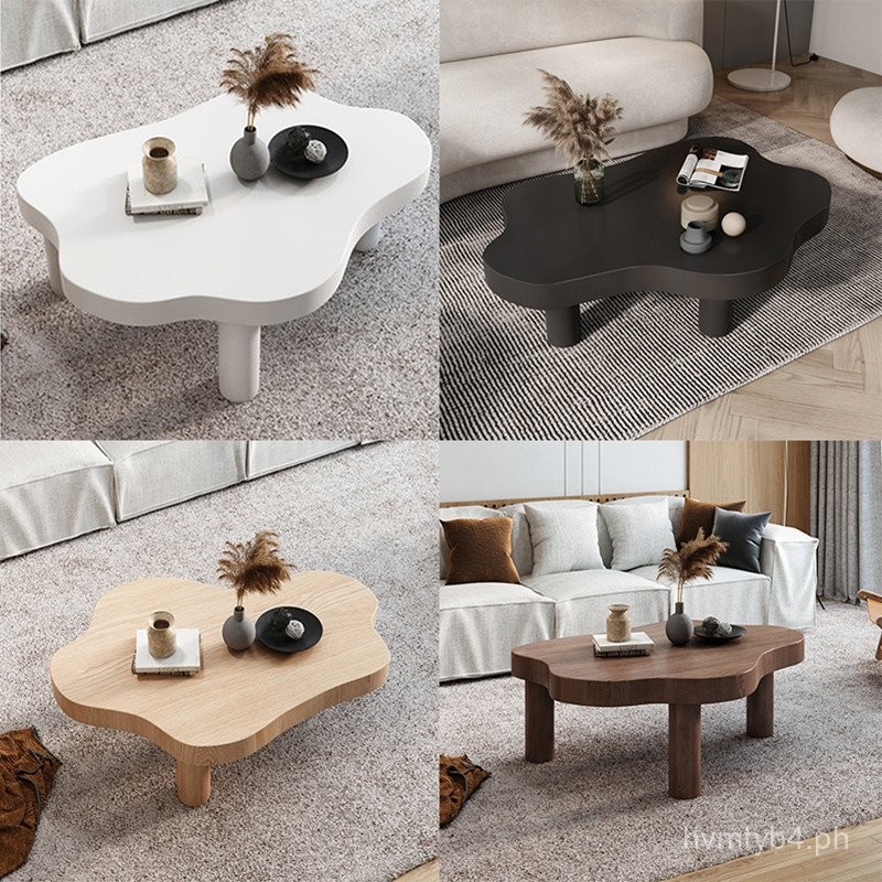 Solid Wood Coffee Table Special Shaped Table White Cloud Table Living ...