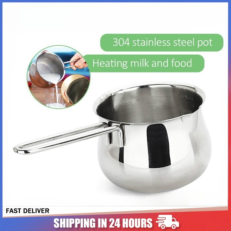 [Fast Shipping] 304 Stainless Steel Milk Pot,Nonstick Milk Pan ...