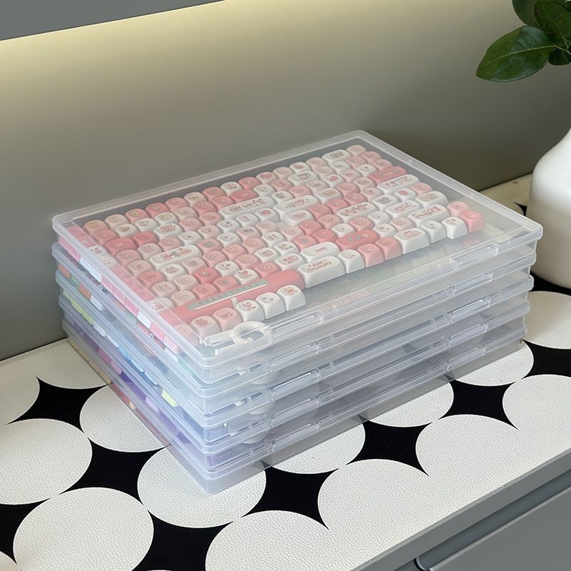 Keycap storage box, mechanical keyboard shaft box, transparent ...
