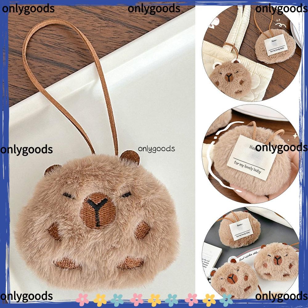 ONLY Capybara Backpack Decor, Kawaii PP Cotton Capybara Pendant, Round ...
