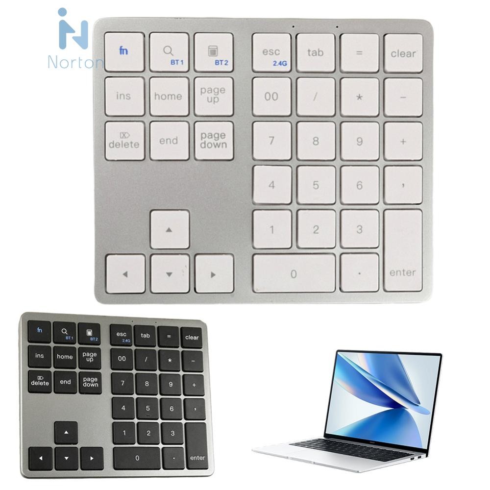 35 Keys Wireless Number Pads Rechargeable USB Numeric Keypad Ultra-thin ...