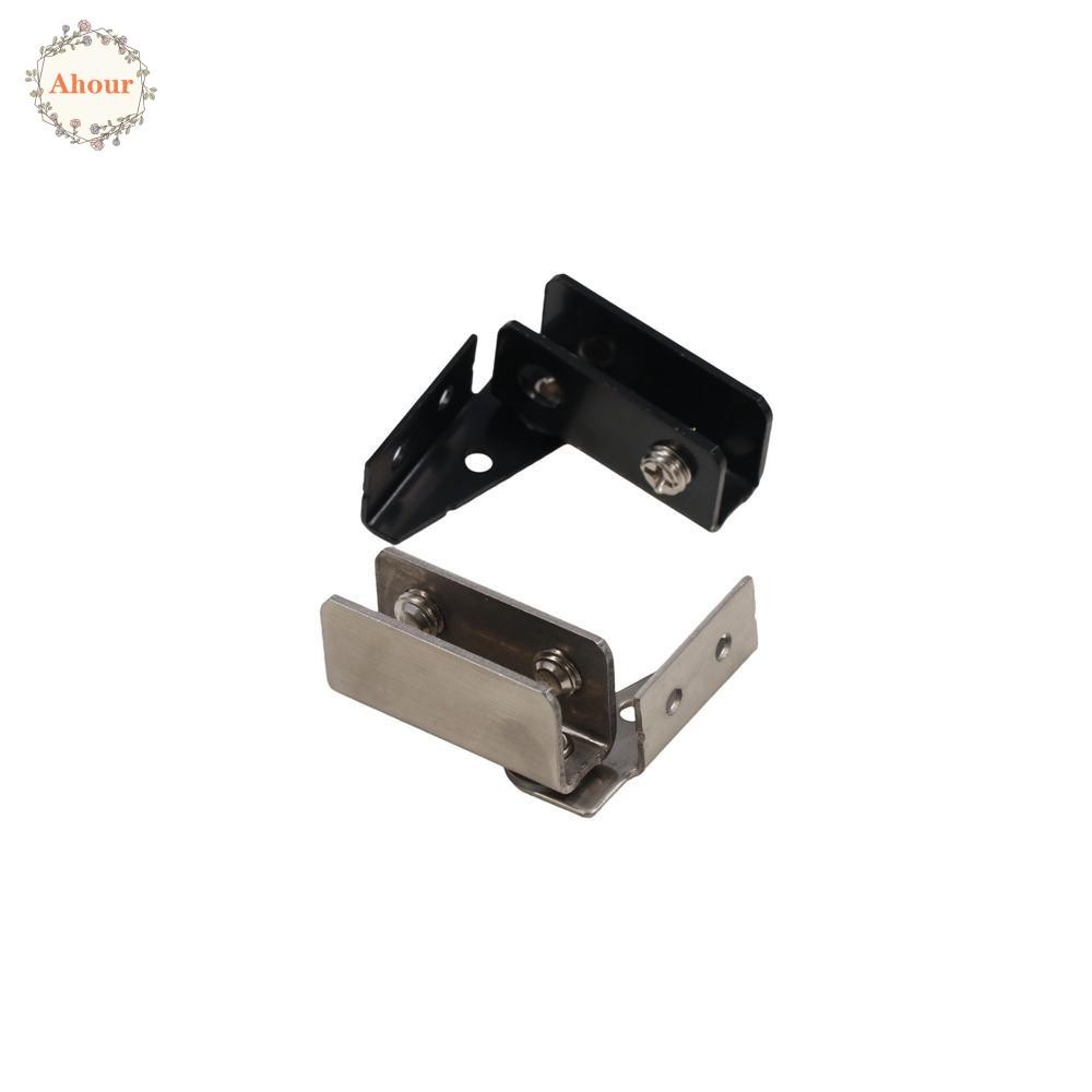 AHOUR 2Pcs Glass Door Hinges, Non-Perforated Shaft Hinge Display ...