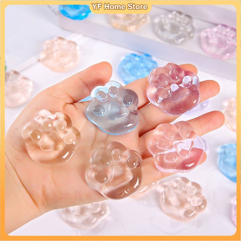 Kawaii Cat Paw Sticky Squeeze Toy Jelly Cat Claw Soft Stress Relief Toy ...