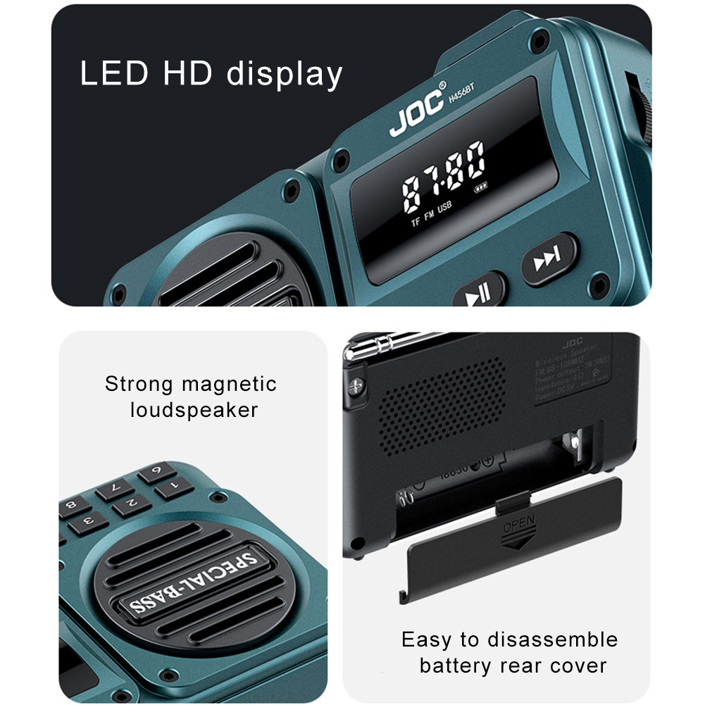 Portable Digital FM Radio Rechargeable Digital Radio Recorder with LED ...