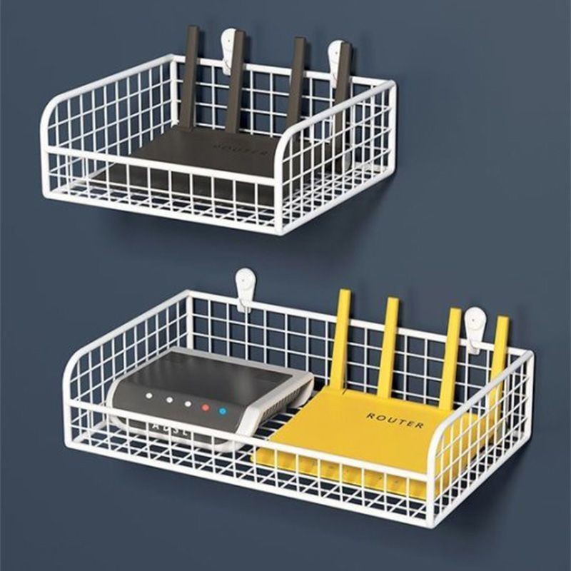 Router Rack Wall Rack wifi Set-Top Box Support Rack Perforation-Free ...