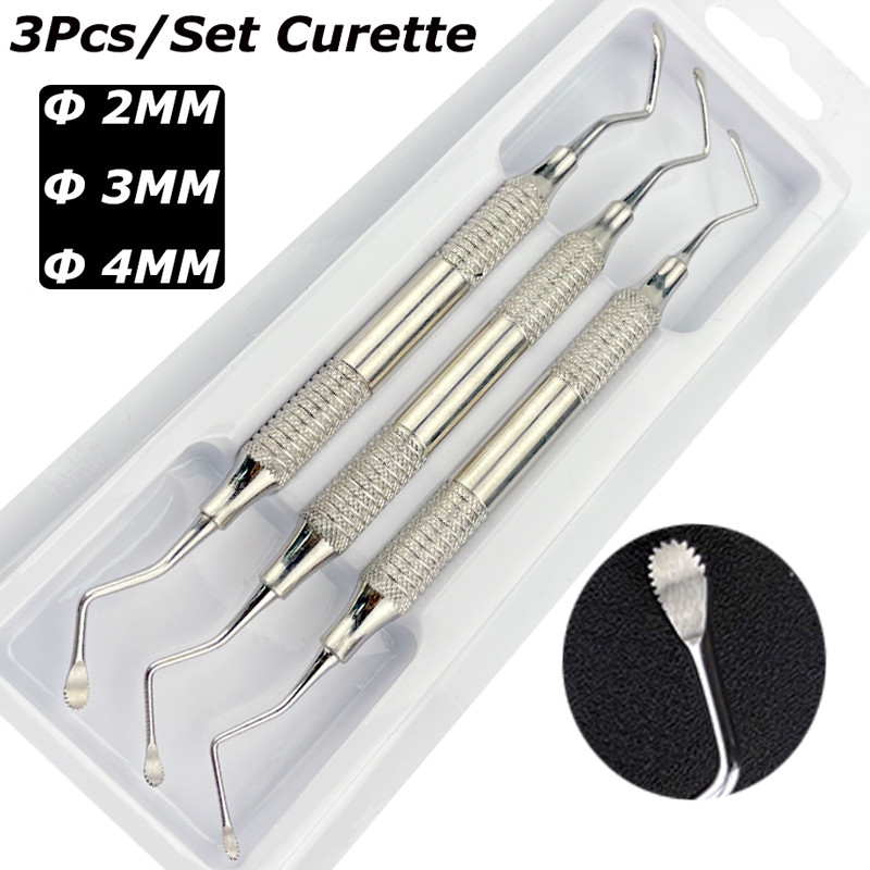 Dental Jagged Curette Professional Implant Instrument Tools Stainless ...