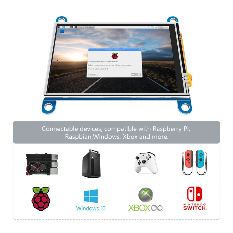 3.5 inch LCD monitor raspberry pi 4 3 3B display screen 480*320 pixel module with resistance ...