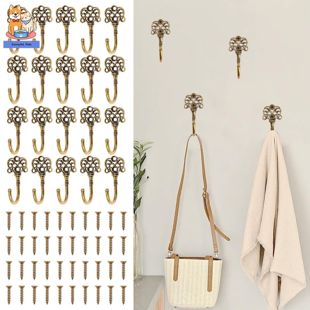 Bohemian Decorative Hooks Set Exquisite Vintage Metal Wall Hooks Kit ...