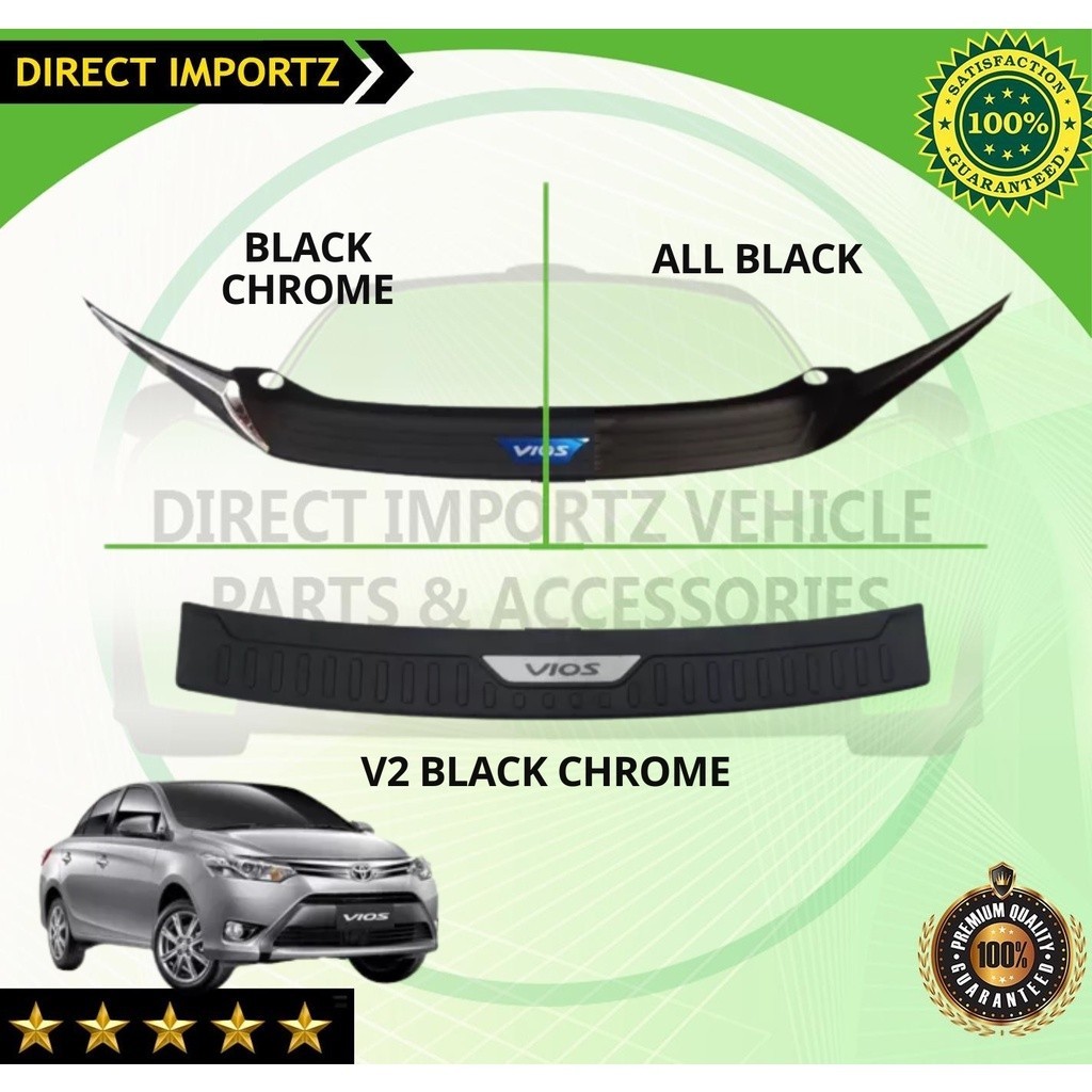 Toyota Vios 2014 to 2018 OEM Rear Stepsill Black Chrome / All Black ...