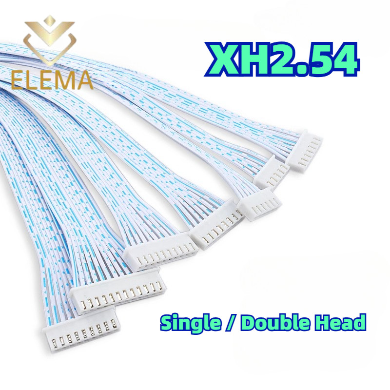 XH2.54mm Pitch blue White Wire Ribbon Cable Single/Double Head 2/3/4/5/6 Pin Line length 20cm ...