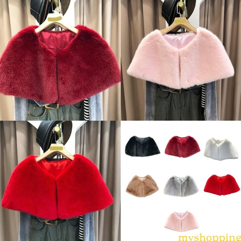 Ivy Stage Performances Shawls with Plush Widened Thick Imitation Furs ...