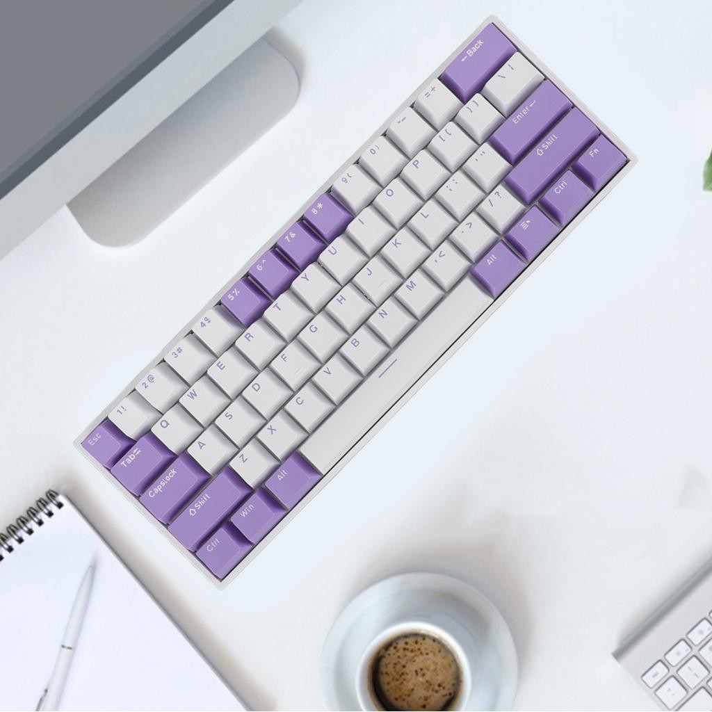 Lemendhk 61 Keys Mechanical Keyboard Blue Switch 60 Percent Compact USB ...