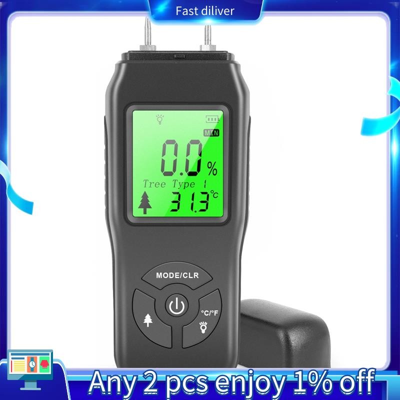 Digital Moisture Meter, Water Leak Detector, Moisture Tester, Pin Type ...