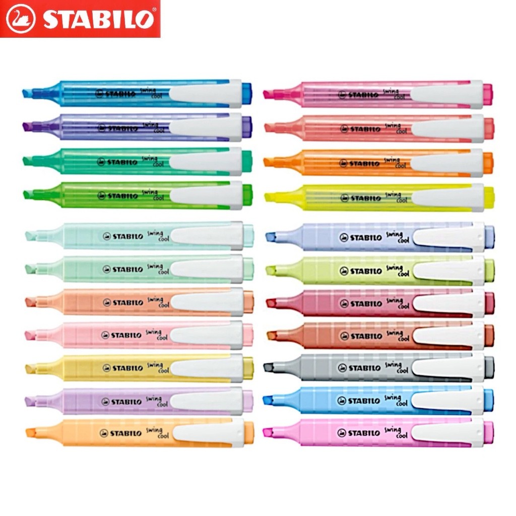Stabilo Swing Cool Original/Pastel/Nature Colors 22 Colours I Slim ...