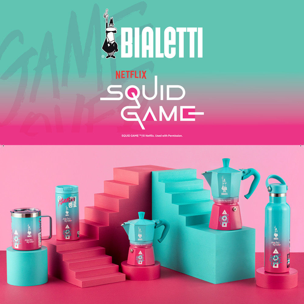 Bialetti x Netflix Squid Game Moka Express Moka Pot Coffee Insulated Bottle | Camp Mug | Travel ...