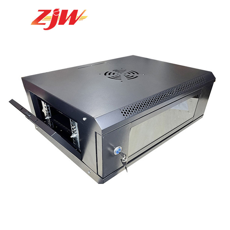 ZJW 4U Data Cabinet Network Cabinet Wall-mounted Monitoring Weak-box ...